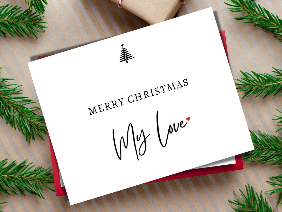 Christmas Card for Partner, Lover Christmas Card, Romantic Christmas ...