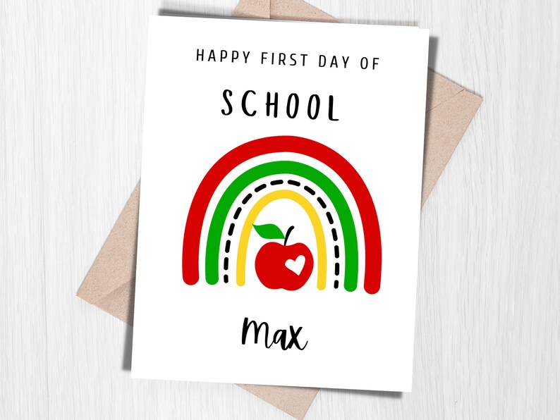 First Day of School Card, Custom Happy First Day of School ...