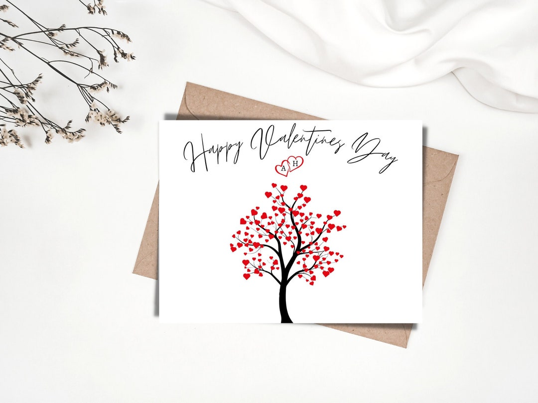 Personalized Valentines Day Card, Valentines Day Notecard, Couples ...