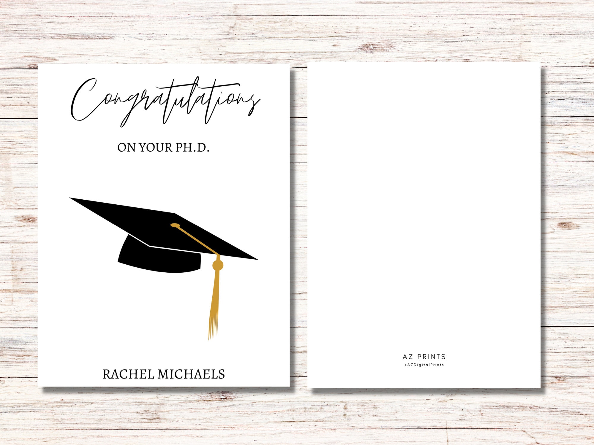 Phd Graduation Card, Customizable Graduation Card for Ph.d., Graduate ...