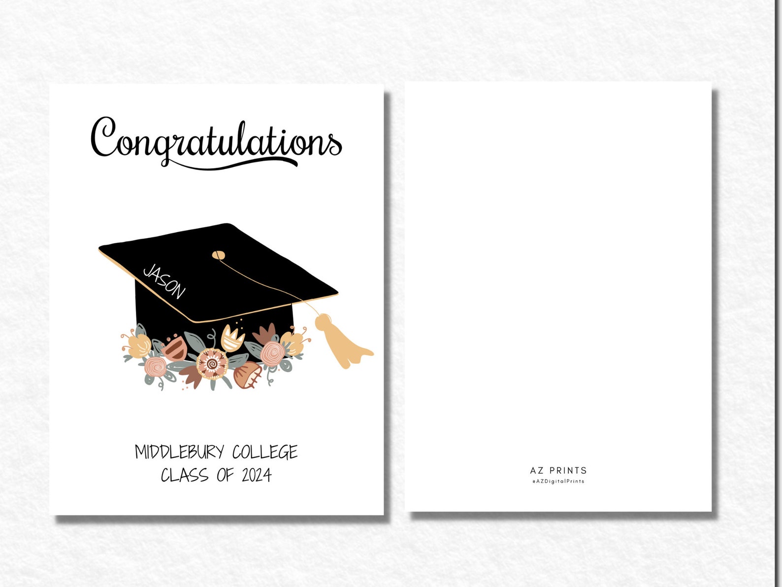 Personalized Graduation Card 2024, Custom Graduation Card, Customizable ...