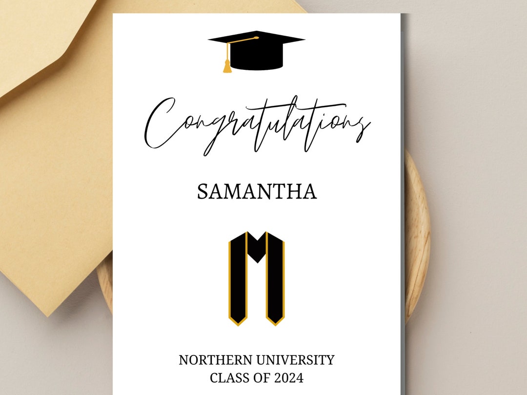 Personalized Graduation Card 2024, Masters Graduation Card, Custom ...