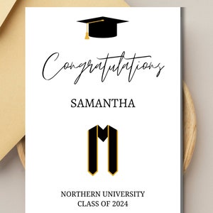 Personalized Graduation Card 2024, Masters Graduation Card, Custom ...