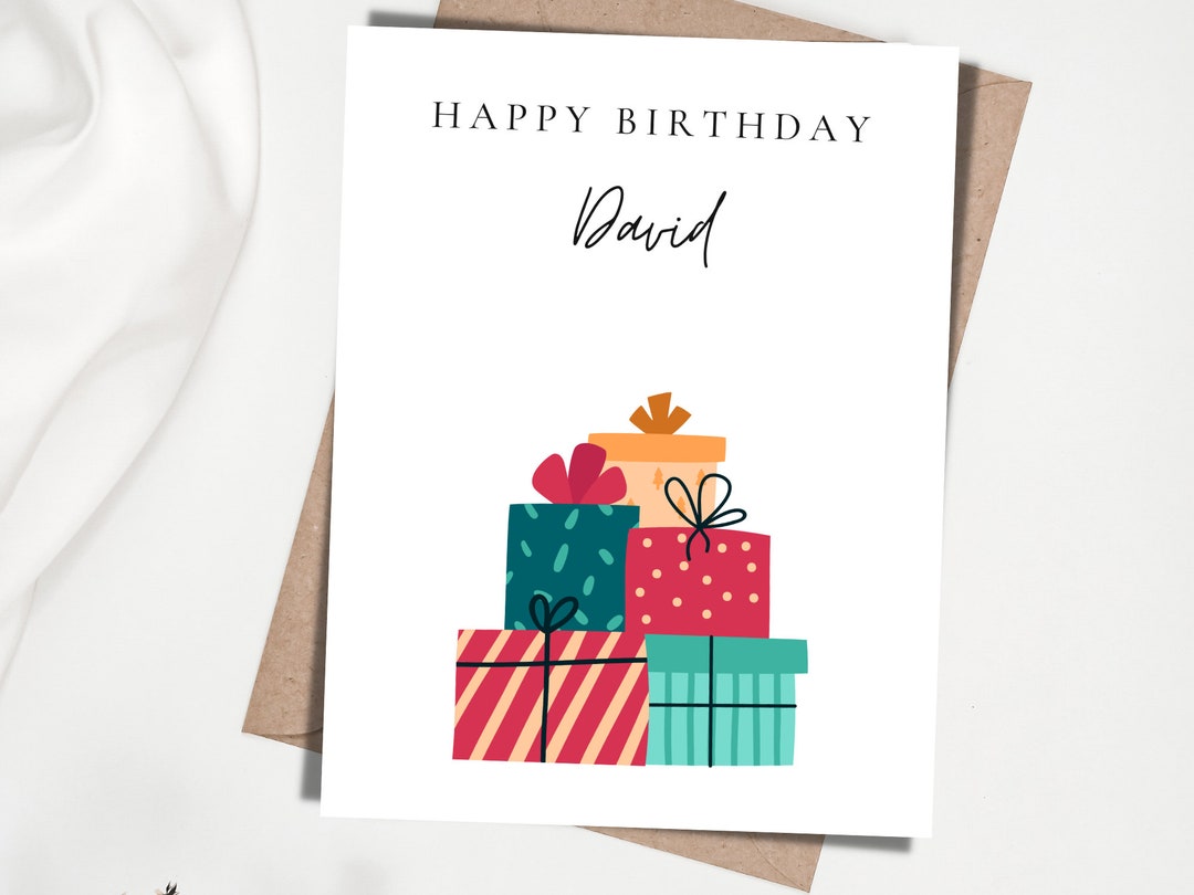 Personalized Birthday Presents Card, Birthday Notecard, Customizable ...