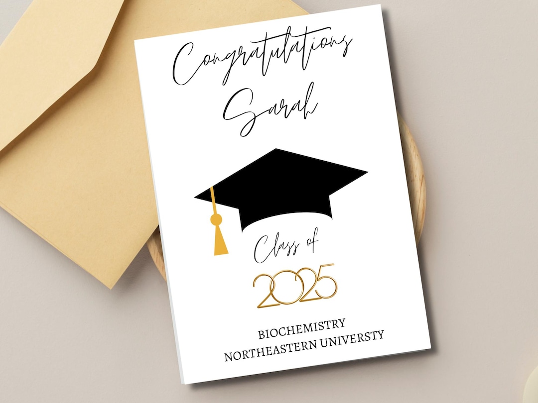 Personalized Graduation Cards 2025, Customizable Graduation Card ...