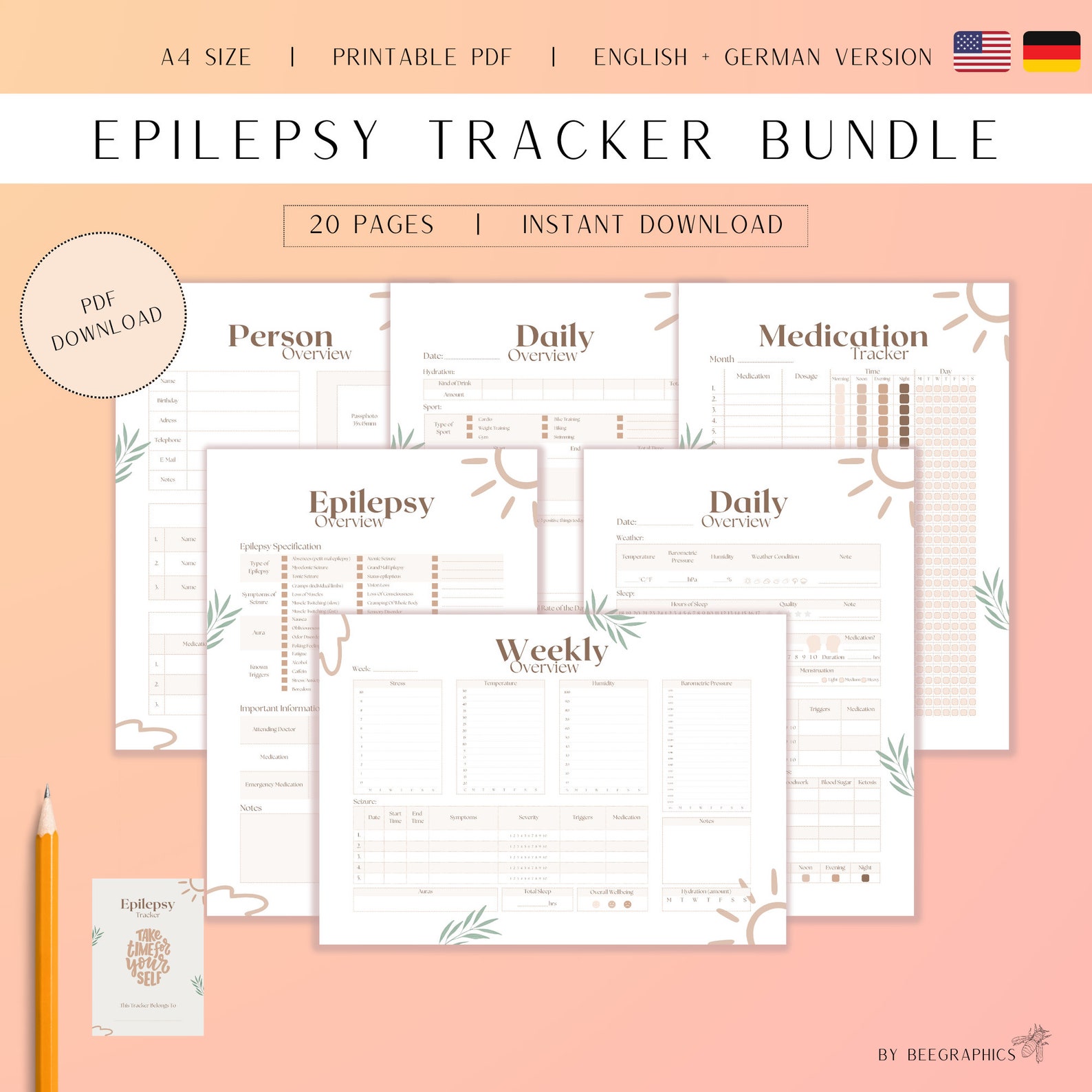 Epilepsy Tracker, Epilepsy Diary, Seizure Tracker, Seizure Diary ...