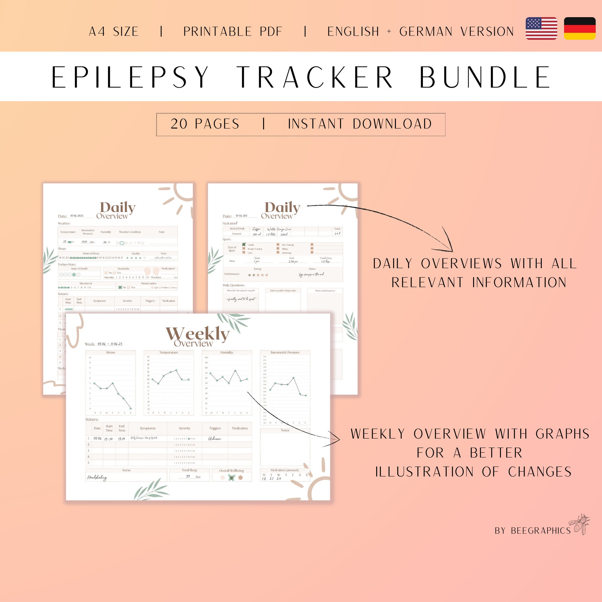Epilepsy Tracker, Epilepsy Diary, Seizure Tracker, Seizure Diary ...