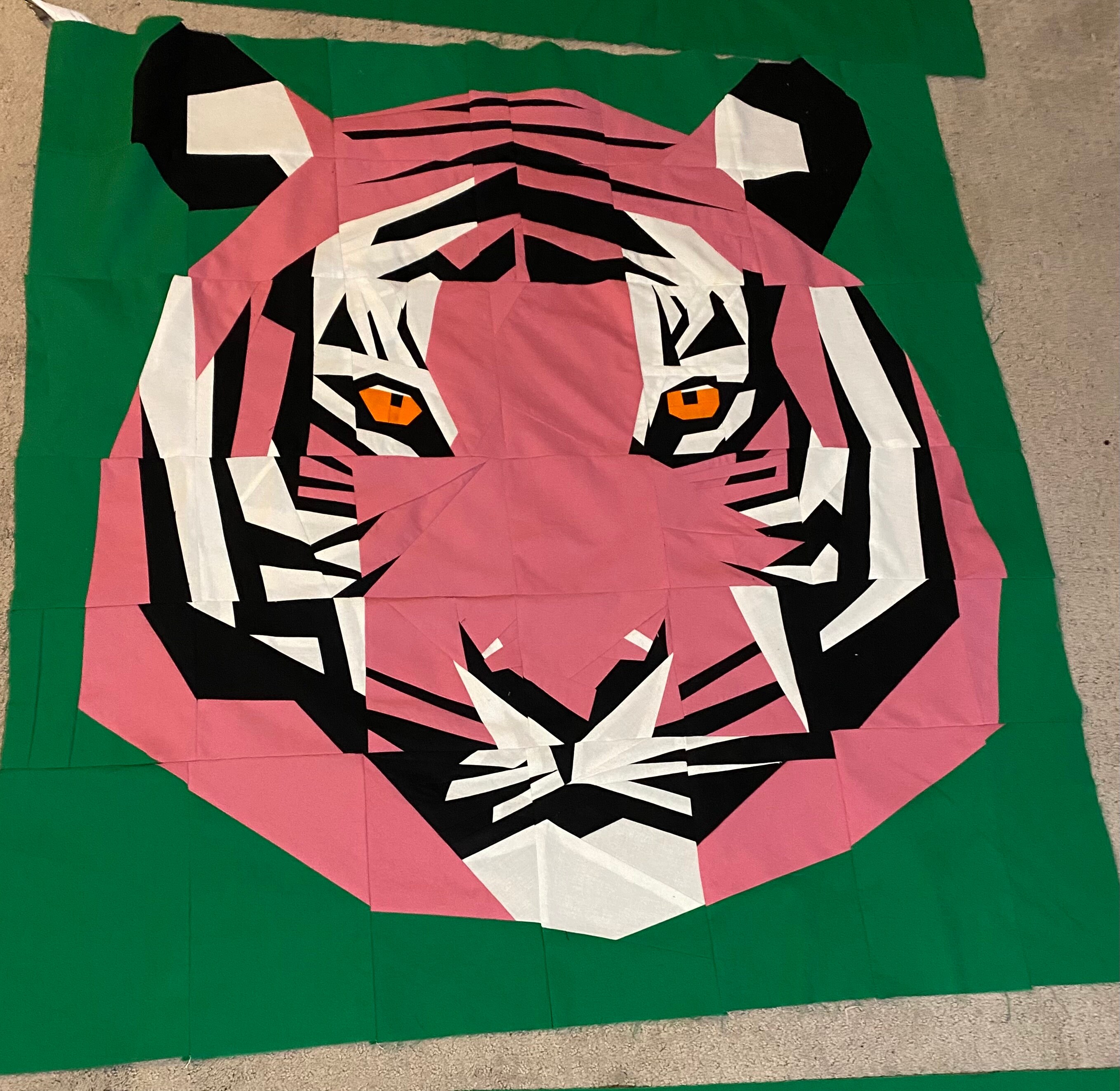 Tiger Foundation Paper Piecing Pattern - Etsy