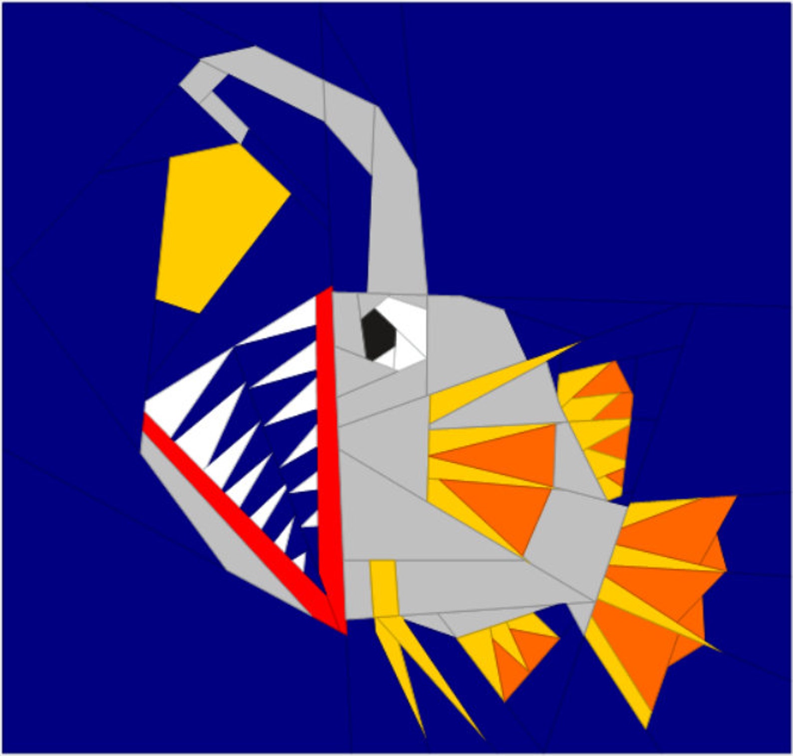 Angler Fish Pattern - Etsy