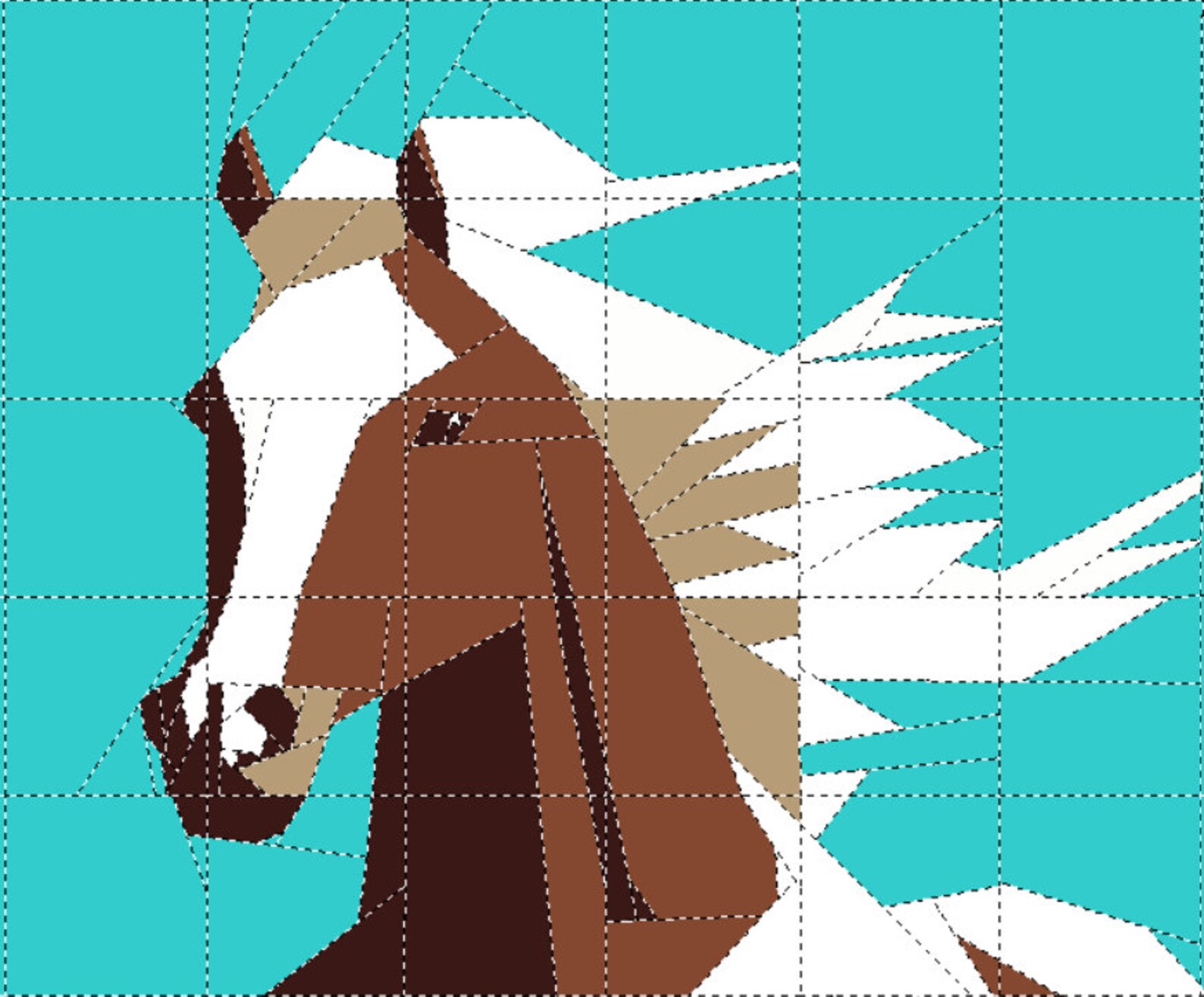 Running Horse Twin Quilt Paper Piecing Pattern - Etsy