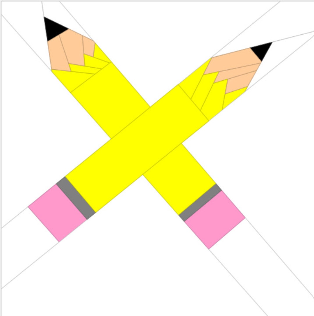 Crossed Pencils Pattern - Etsy