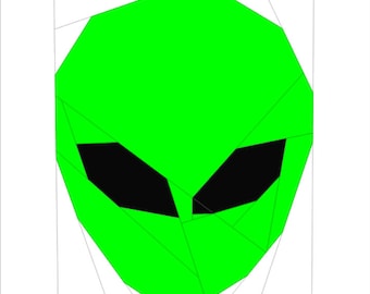 ALIEN Paper Pieced Block Pattern in PDF - Etsy
