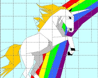 Unicorn Foundation Paper Piecing Pattern FPP Pattern Quilt - Etsy