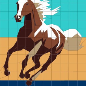 Running Horse Twin Quilt Paper Piecing Pattern - Etsy