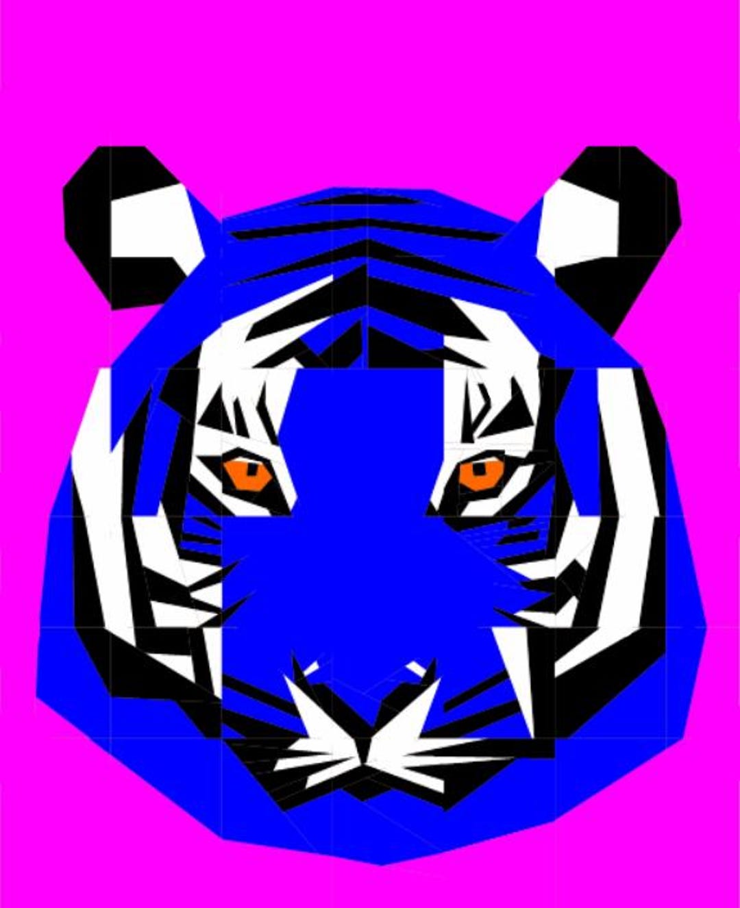 Tiger Foundation Paper Piecing Pattern - Etsy