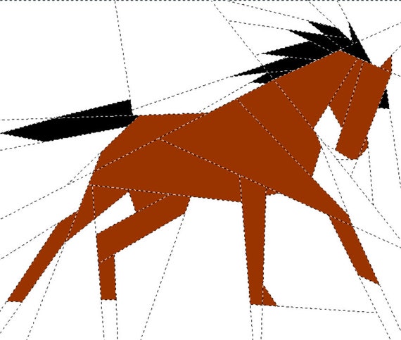 Running Horse Paper Piecing Pattern - Etsy