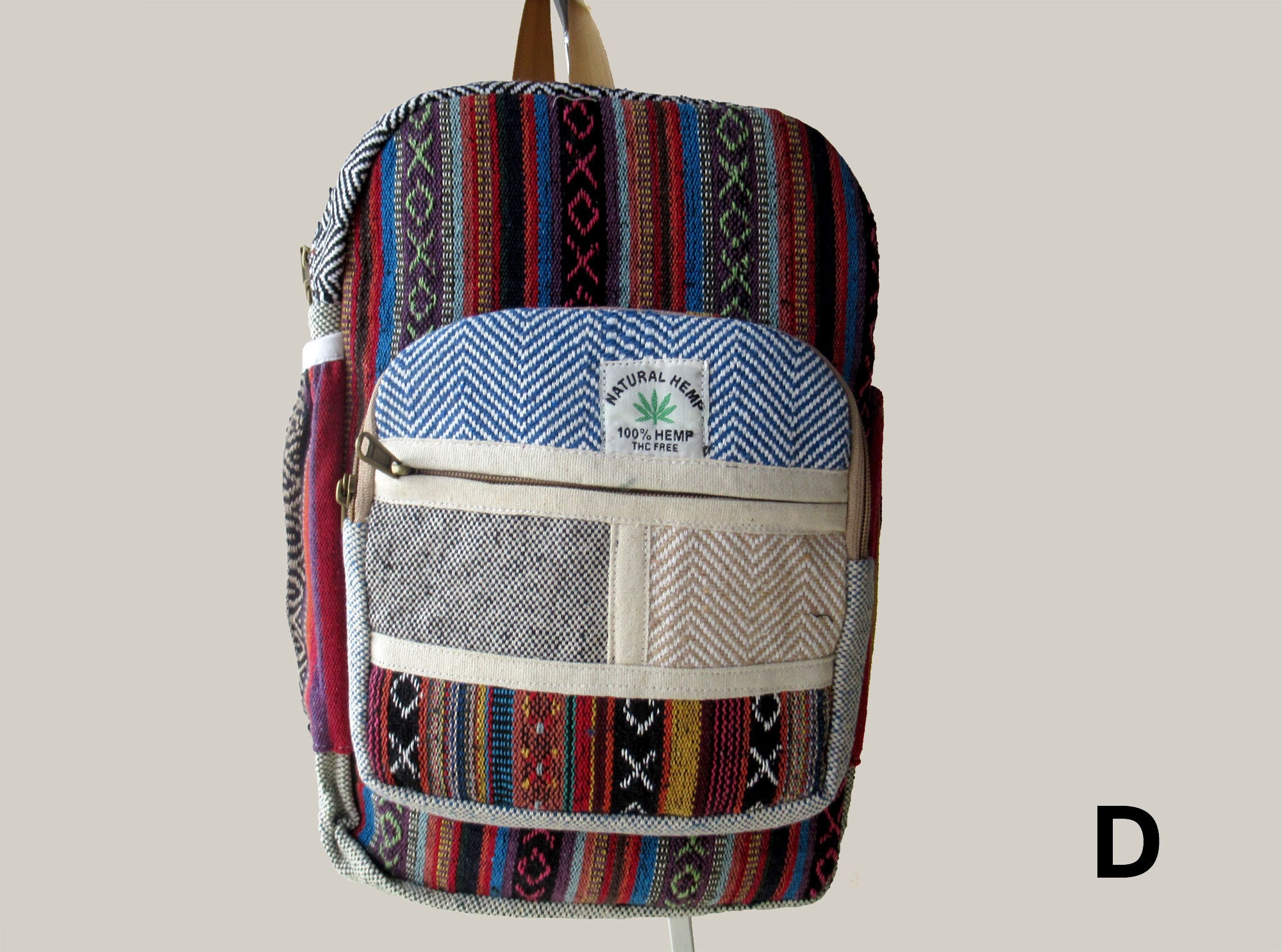 Himalayan Hemp Backpack, Eco Friendly Medium Size Backpack, Hippie ...