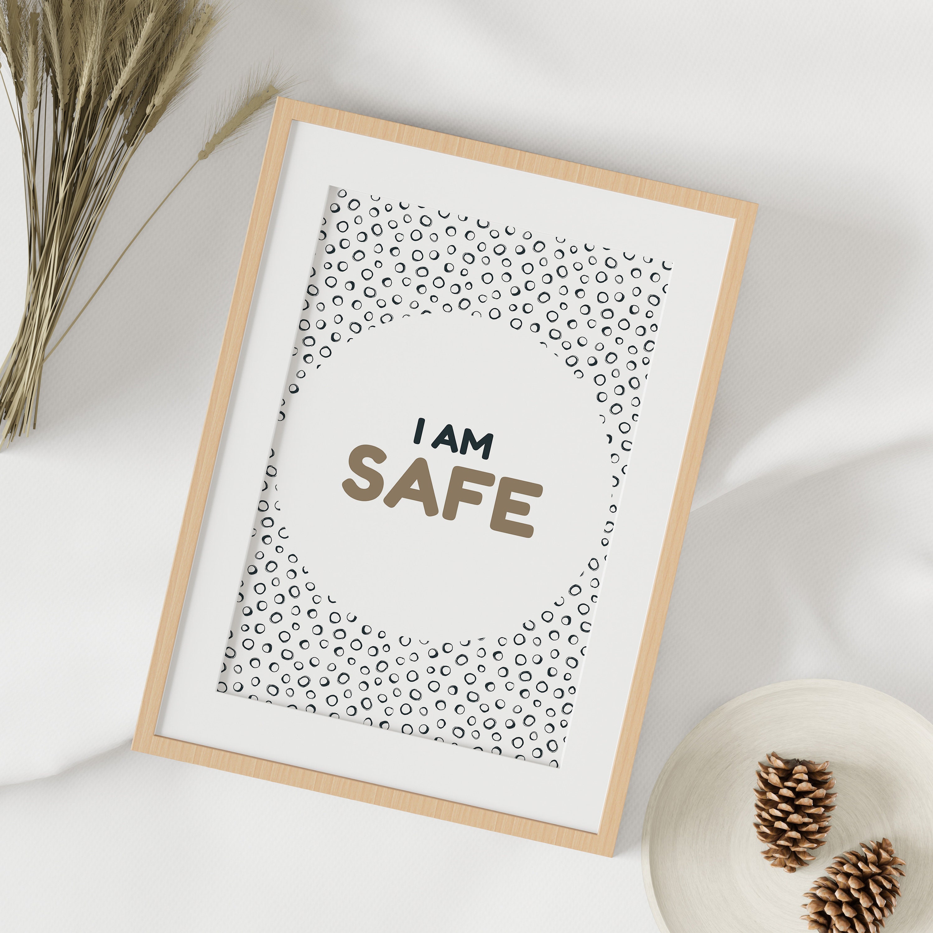 I Am Safe Print Wall Art Gallery Wall Motivational Quote - Etsy