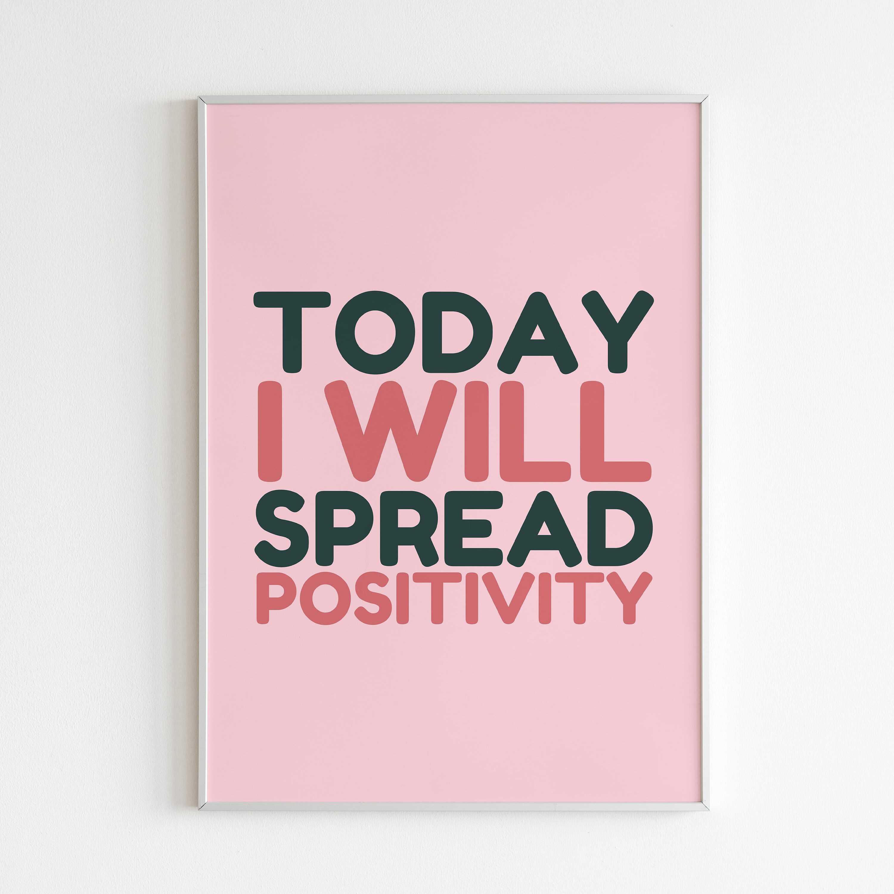 Spread Positivity Print Wall Art Gallery Wall Motivational - Etsy