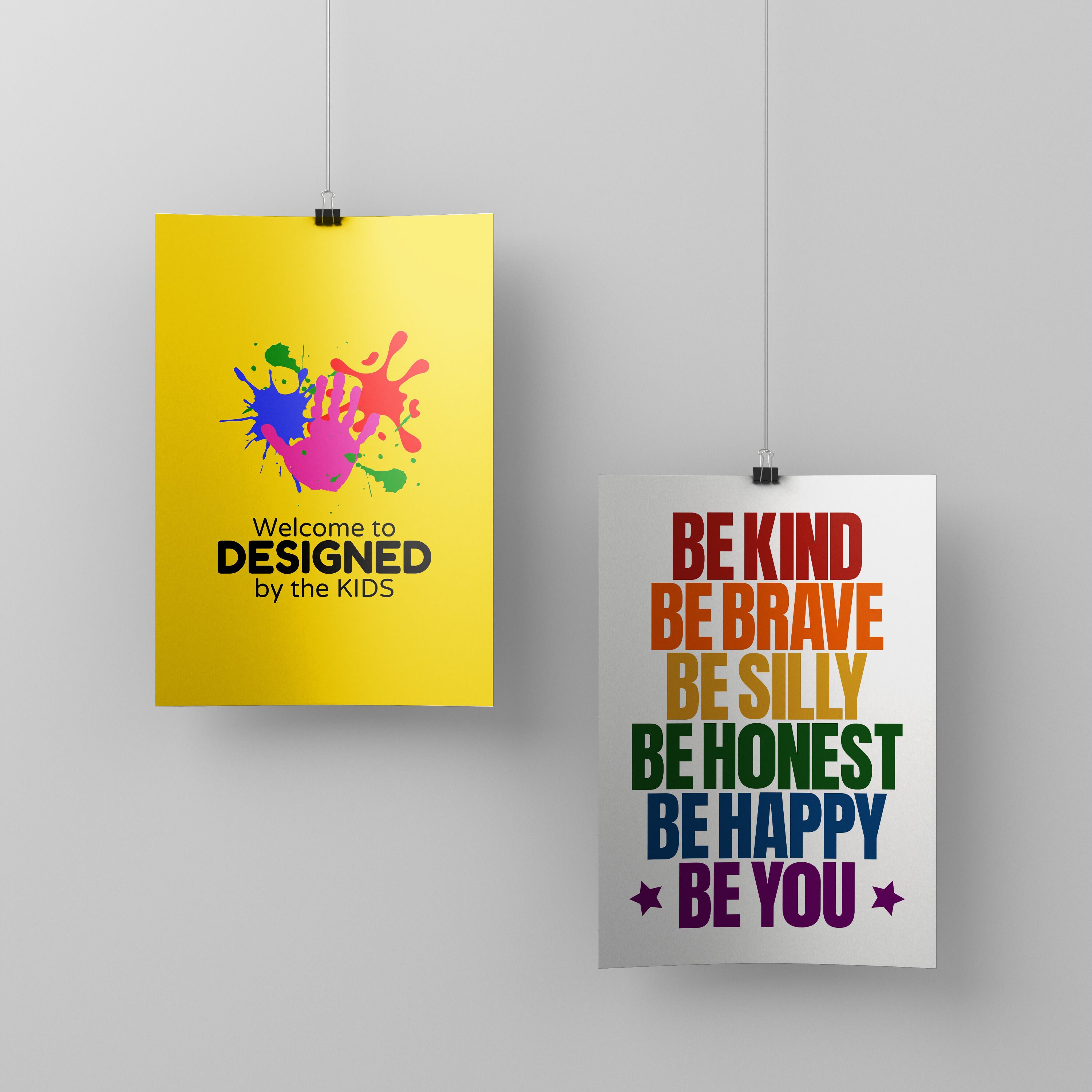 Be Kind, Be Brave, Be Silly, Be Honest, Be Happy, Be You Rainbow Print ...