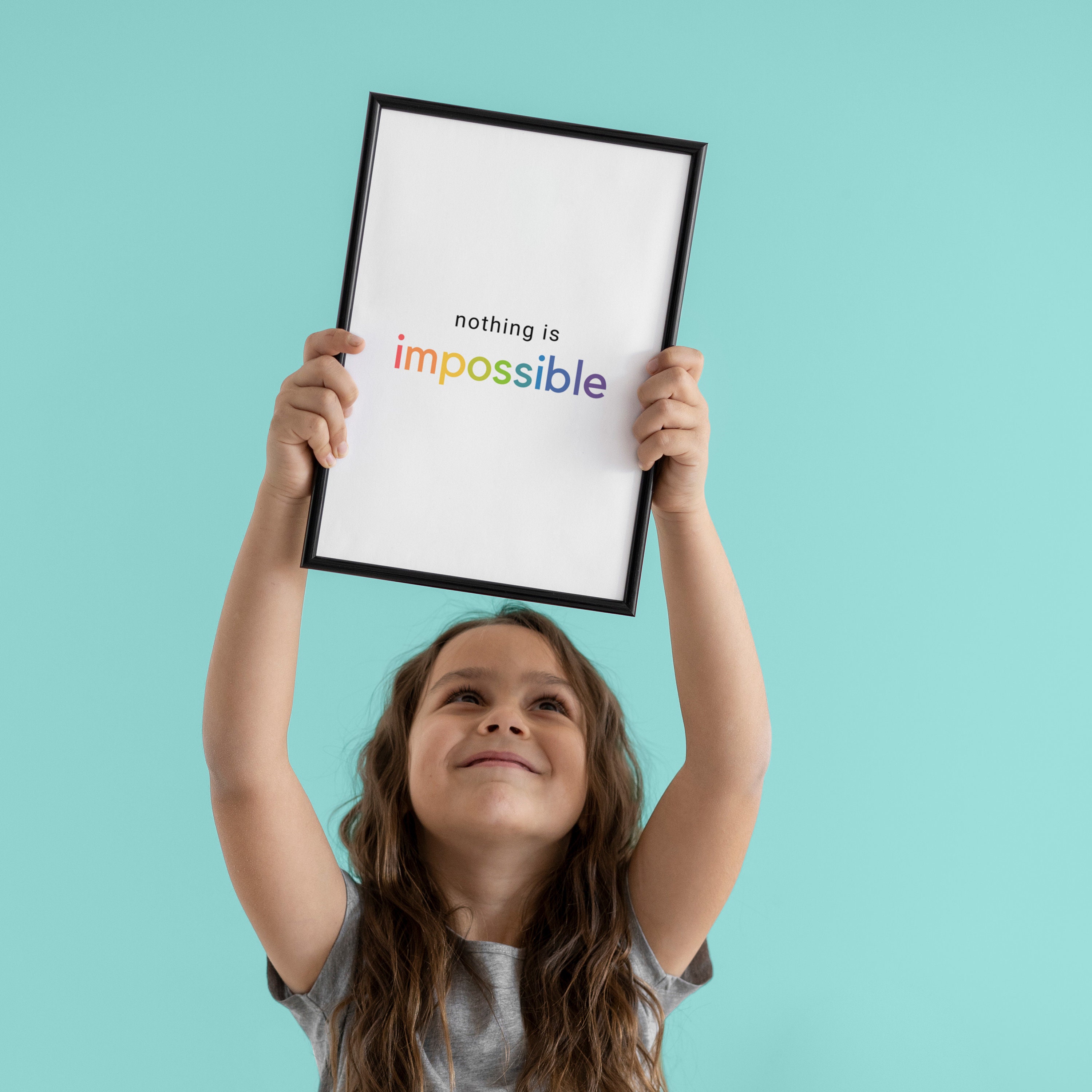 Printable Nothing is Impossible Motivational Quote Wall Art, Ready to ...