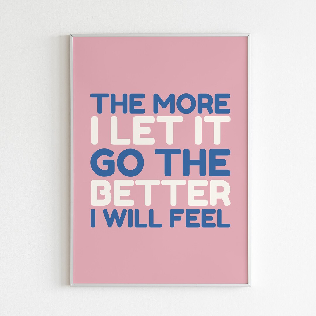 Let It Go Print | Wall Art, Gallery Wall, Motivational Quote, Kids ...
