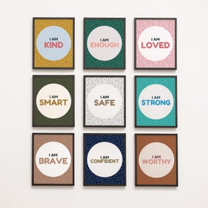 I Am Brave Print | Wall Art, Gallery Wall, Motivational Quote, Kids ...