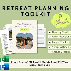 RETREAT PLANNING TEMPLATES Toolkit for Digital Planning | Retreat Guide ...