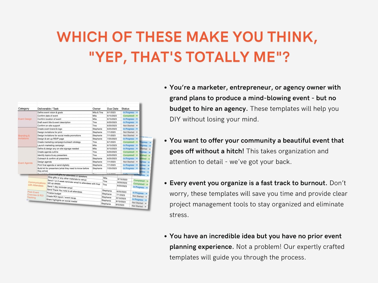 EVENT PLANNING CHECKLIST Template for Project Management, Event ...