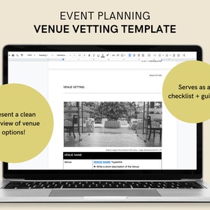 Venue Vetting Template for Event Planners & Marketers // Event - Etsy