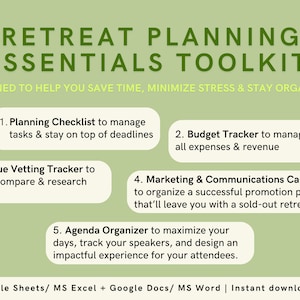 RETREAT PLANNING TEMPLATES Toolkit for Digital Planning | Retreat Guide ...