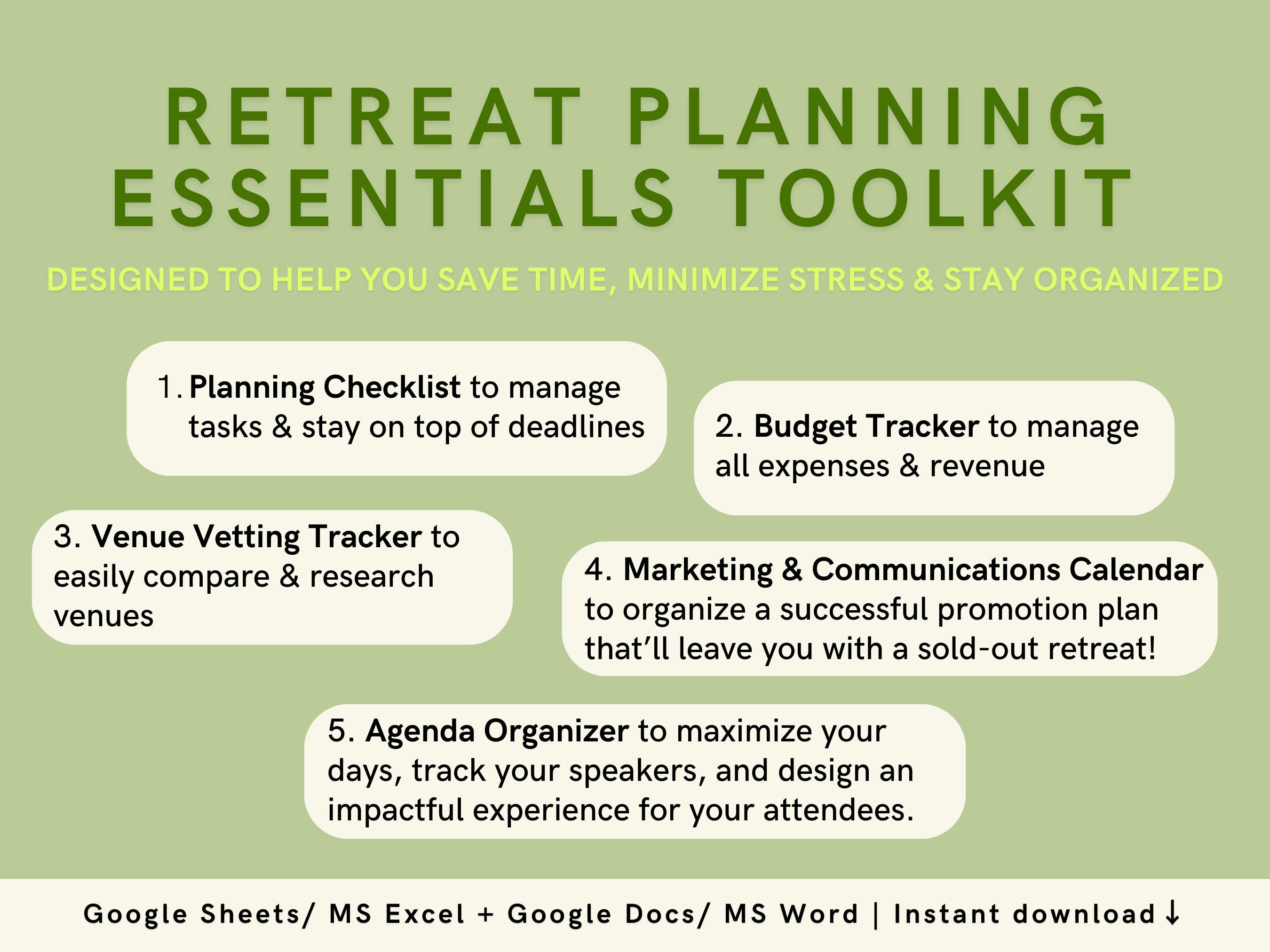 RETREAT PLANNING TEMPLATES Toolkit for Digital Planning | Retreat Guide ...