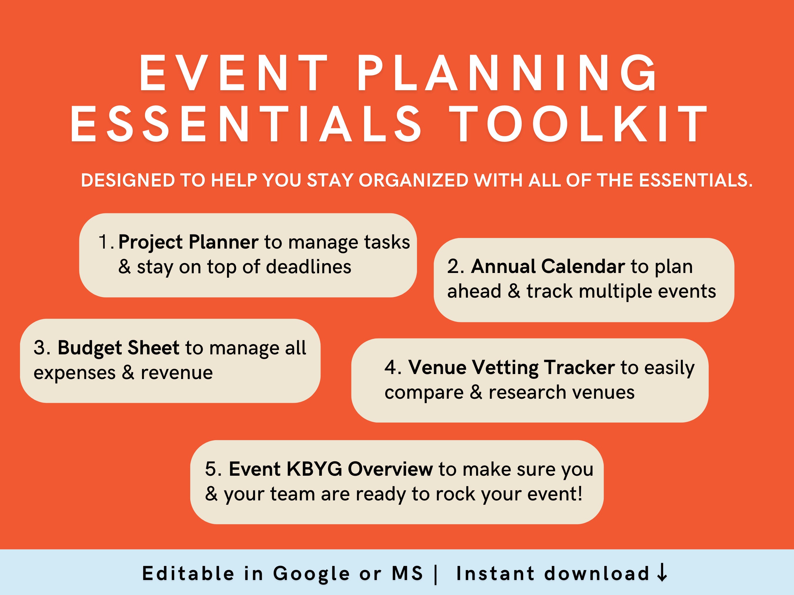 EVENT PLANNING TEMPLATES Toolkit | an All-in-one Event Planners Toolkit ...