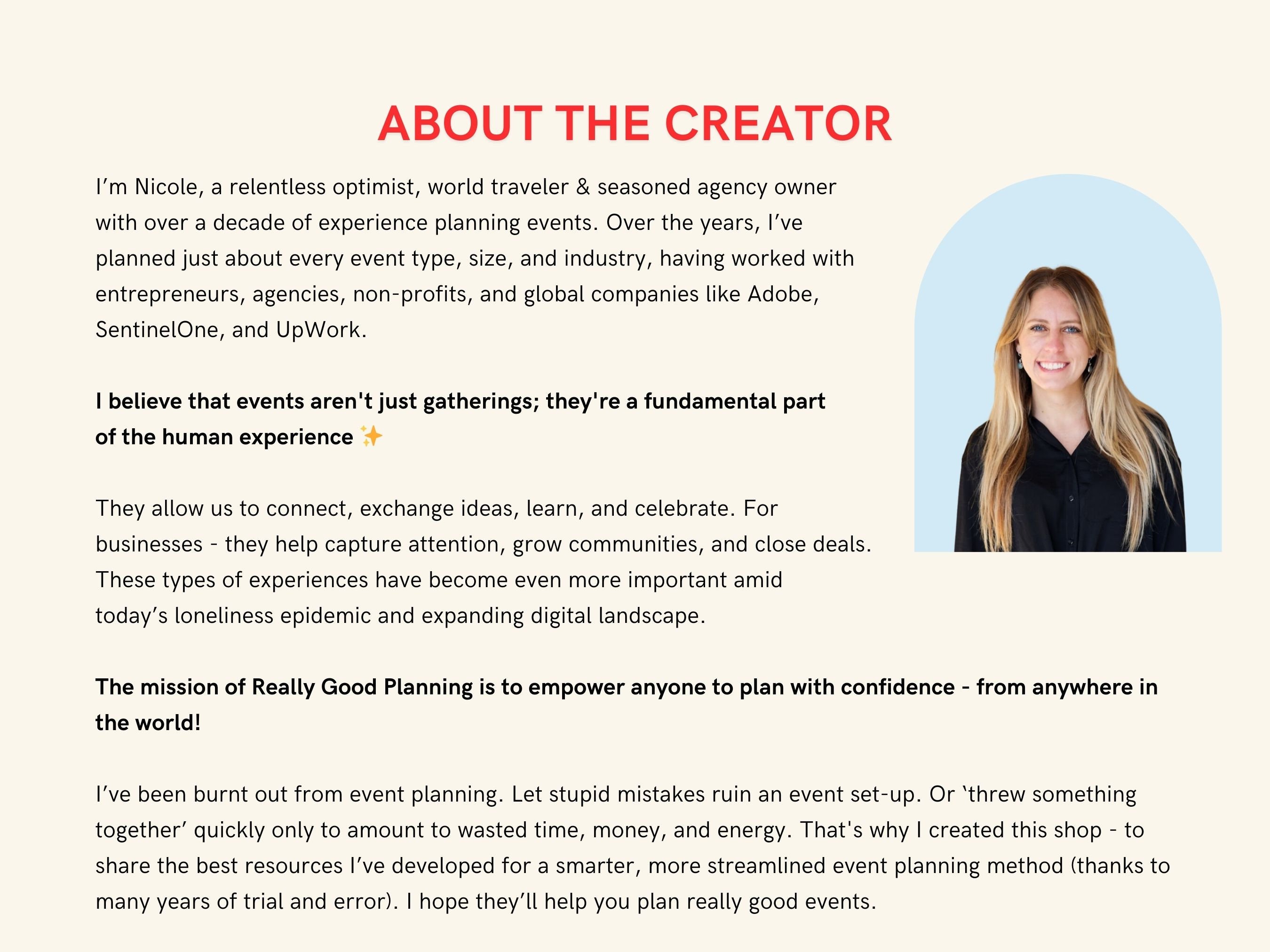 How to PLAN EVENTS Training Workbook | Event Planning Templates, Guide ...