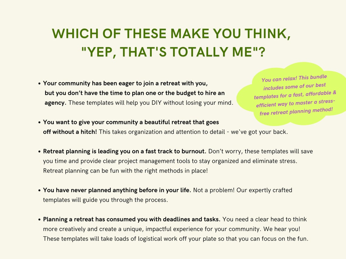 RETREAT PLANNING TEMPLATES Toolkit for Digital Planning | Retreat Guide ...