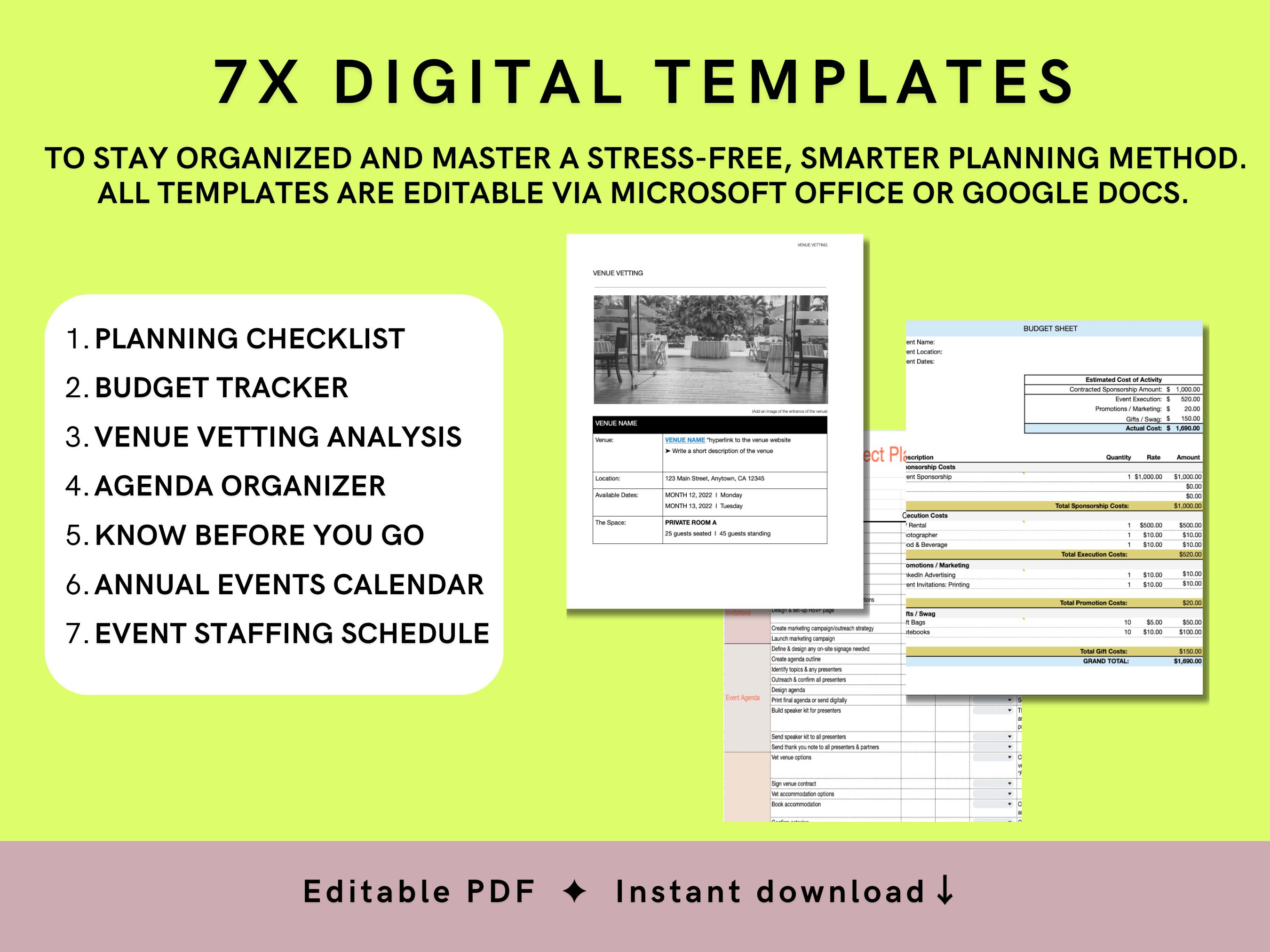 How to PLAN EVENTS Training Workbook | Event Planning Templates, Guide ...