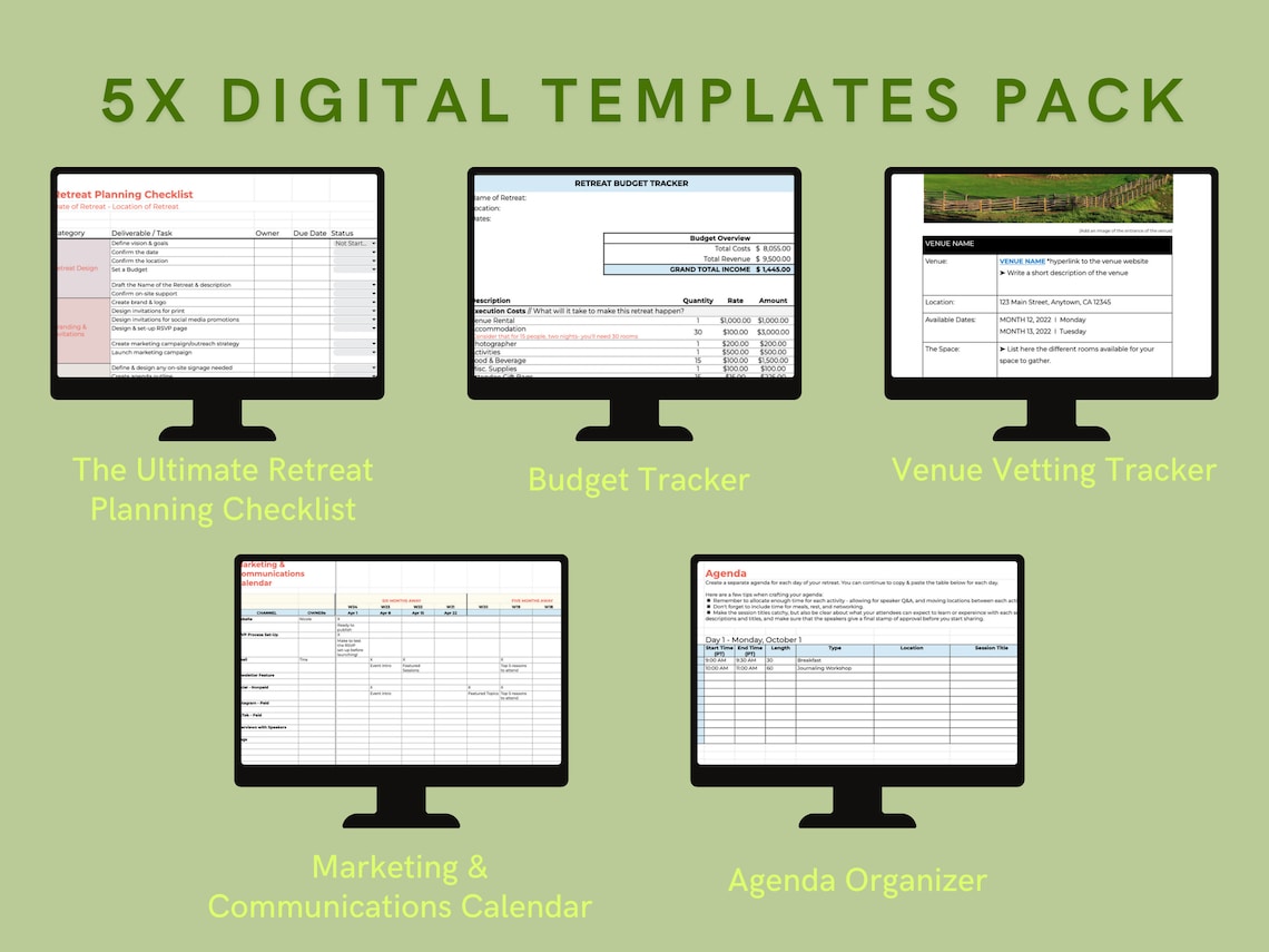 RETREAT PLANNING TEMPLATES Toolkit for Digital Planning Retreat Guide ...