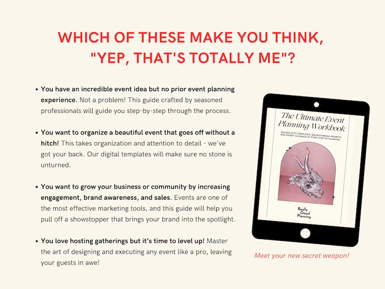 How to PLAN EVENTS Training Workbook | Event Planning Templates, Guide ...