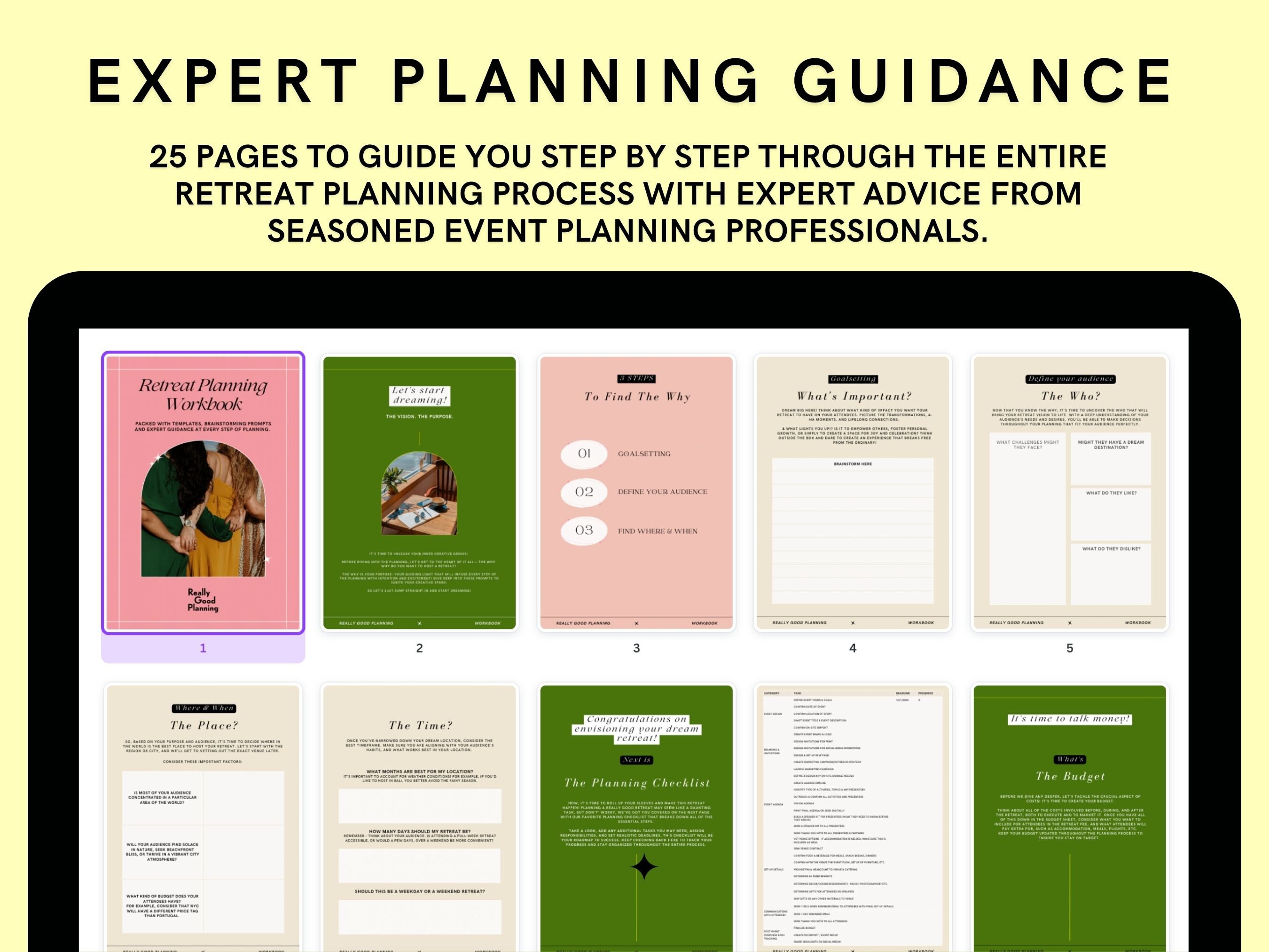 How to PLAN RETREATS Training Workbook | Retreat Planning Guide for ...
