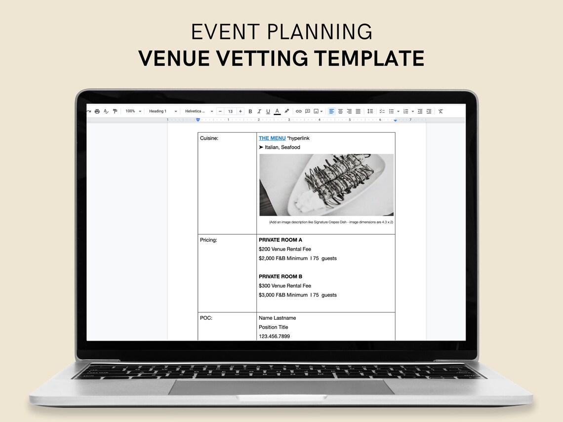 Venue Vetting Template for Event Planners & Marketers // Event - Etsy