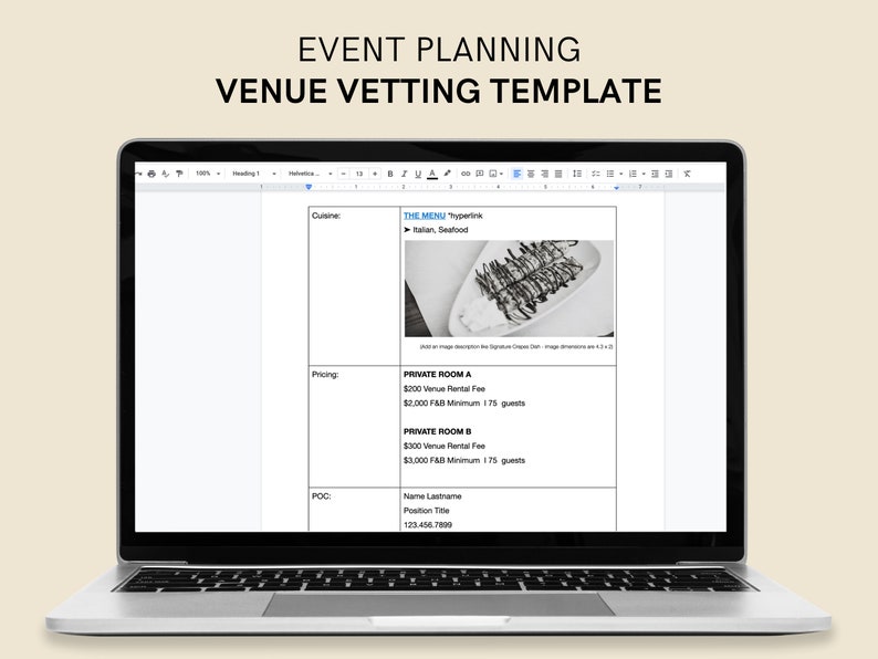 Venue Vetting Template for Event Planners & Marketers // Event - Etsy
