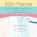 2024 Planner and Organizer, 2024 Calendar, 2024 Digital Planner ...