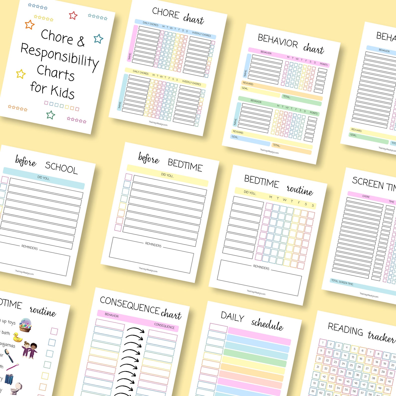 Chore Chart for Kids, Chore Chart Printable, Family Chore Chart, Kids ...