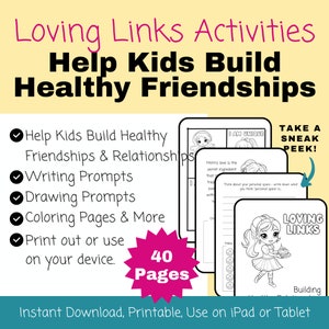 Social Skills: Building Healthy Relationships for Kids Coloring and ...