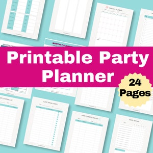 Printable Party Planner, Digital Party Planner, Birthday Party Planner ...