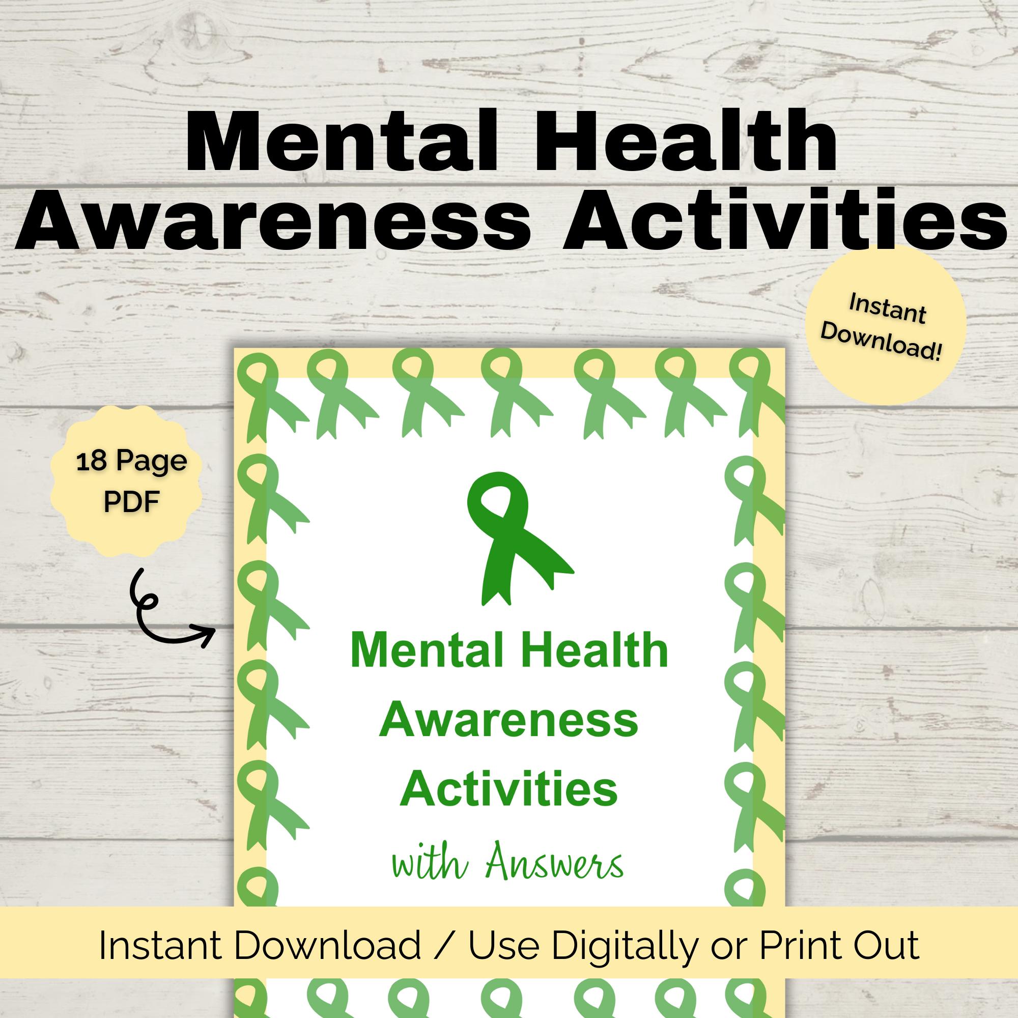 Mental Health Awareness Activities, Mental Health Awareness, Mental ...