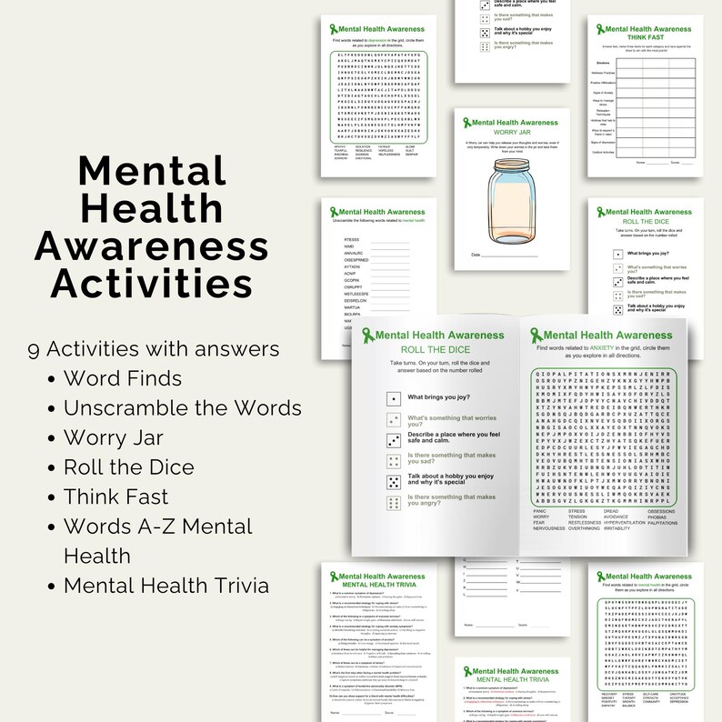 Mental Health Awareness Activities, Mental Health Awareness, Mental ...