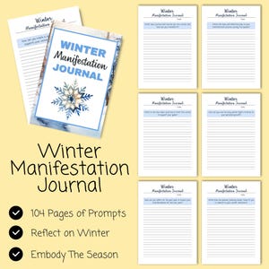 Winter Journal, Winter Guided Journal, 100+ Pages, Winter Manifestation ...
