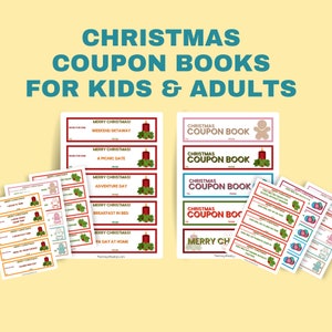 Christmas Coupon Books for Kids and Adults, Christmas Coupons Kids to ...