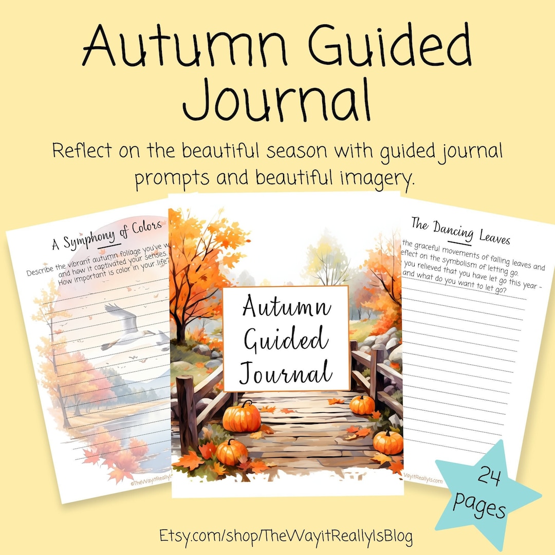 Autumn Guided Journal: Self-reflection, Gratitude Prompts (PDF Download ...